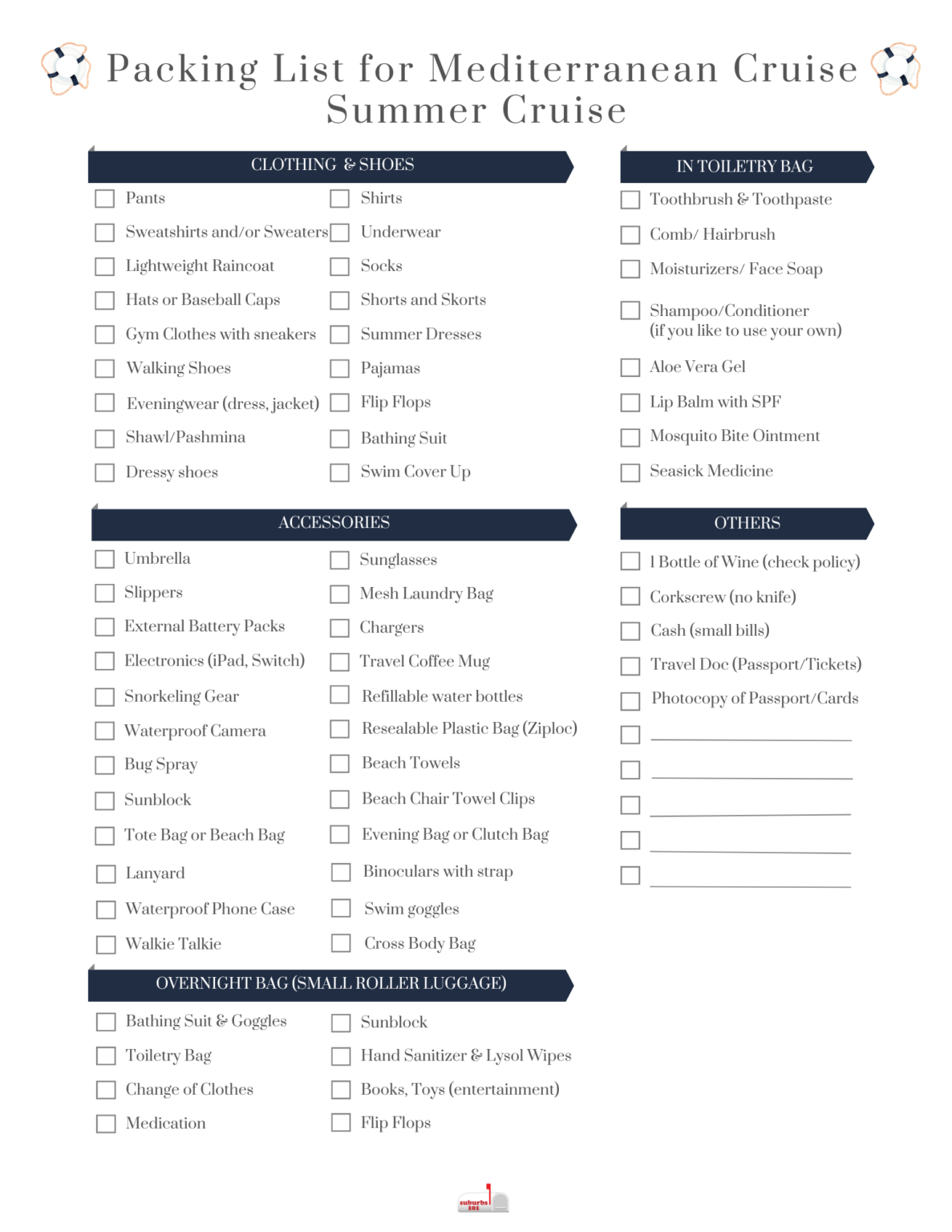 Everything You Need to Pack for Summer Mediterranean Cruise (Free ...