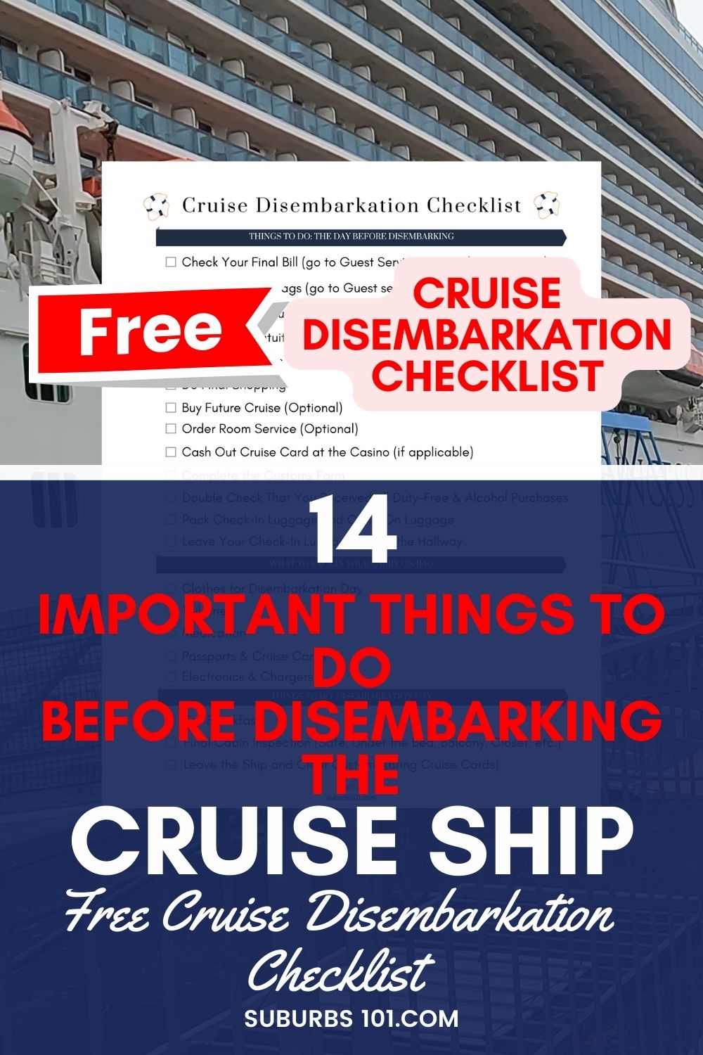 14 Important Things to Do on Cruise Disembarkation (Free Checklist ...
